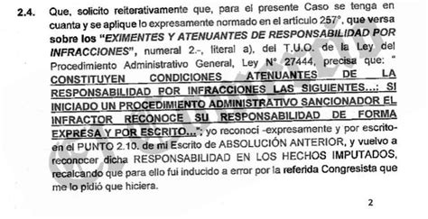Recorte De Sueldos Trabajador Del Congreso Reconoció Que Fue Cómplice