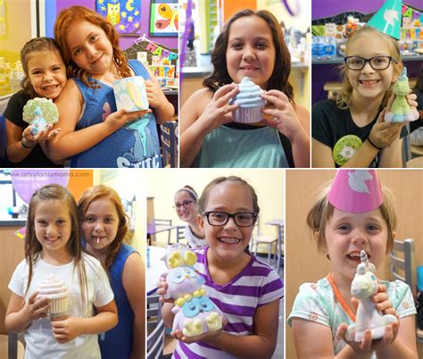 Unicorn Themed Pottery Birthday Party Artsy Fartsy Mama