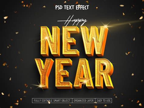 Feliz Año Nuevo 2023 Efecto De Texto Dorado Archivo Psd Gratis
