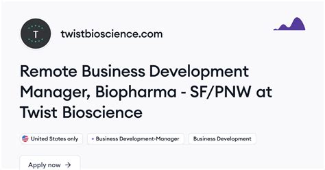 Twist Bioscience Hiring Business Development Manager Biopharma Sfpnw • Remote Work From Twist Bioscience Hiring Business Development Manager Biopharma Sfpnw • Remote Work From