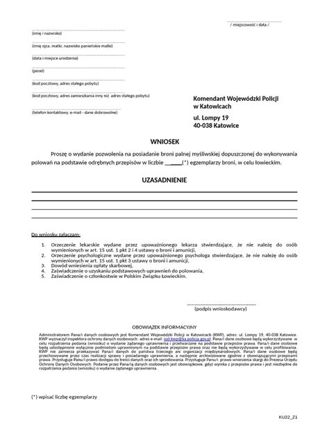 Wniosek Mysliwska Pdf