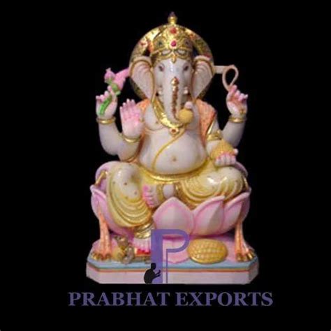 Prabhat Golden Gold Plated Marble Ganesha Statue At ₹ 100000piece In