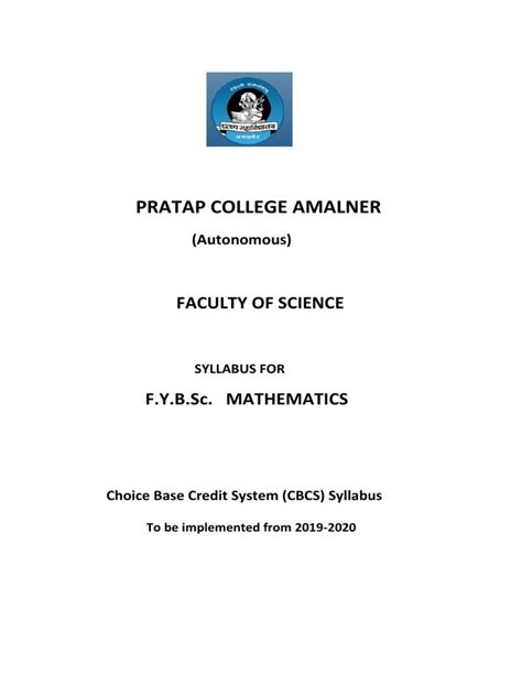 Fybsc Syllabus Maths 2019 20 Pdf Matrix Mathematics Equations