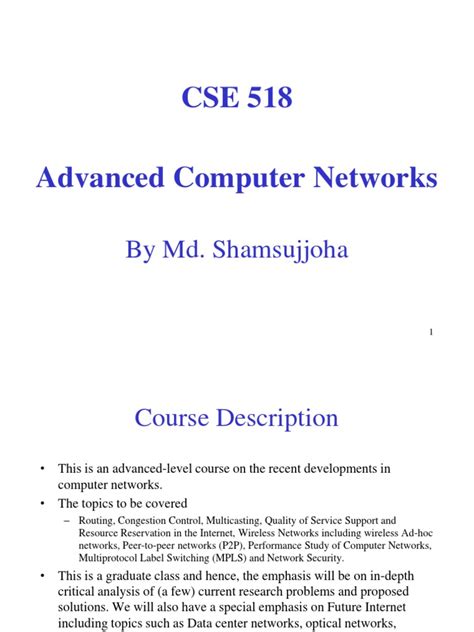 Cse 518 Advanced Computer Networks By Md Shamsujjoha Pdf Node
