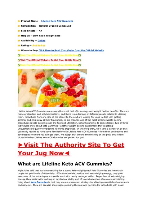 Lifeline Keto Acv Gummies Official Website By Mohitnews Issuu