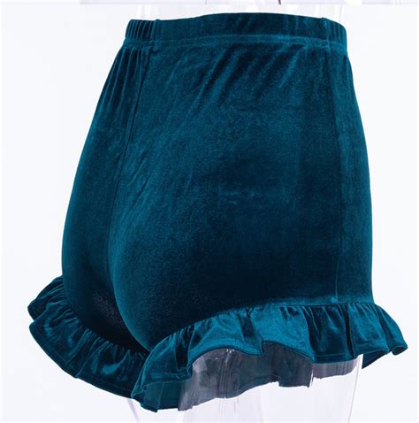 Velvet Shorts 4 Colours High Waist Ruffles Mini Short Shorts Australia