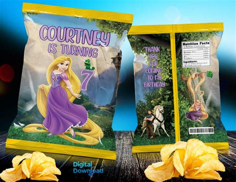 Tangled Chip Bags Tangled Treat Bags Tangled Birthday Etsy
