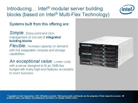 Intel Modular Server Building Blocks Built On Intel