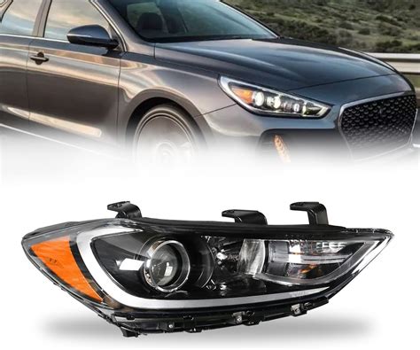 Peforway Halogen Headlight Assembly Fit For Hyundai Elantra