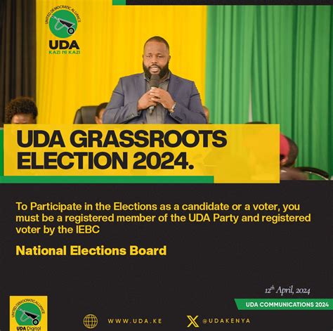 Uda Party Grassroots Elections 2024 United Democratic Alliance