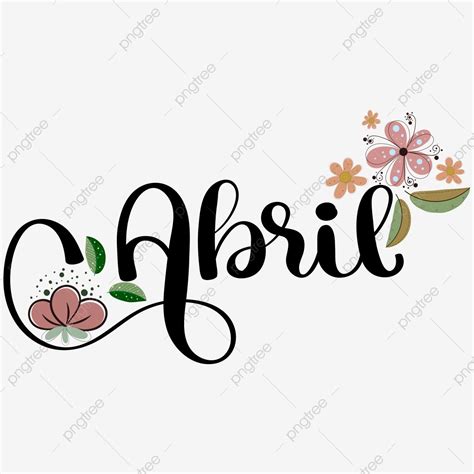 Cute Letters Flower Letters Hello April Flowers And Leaves Hand