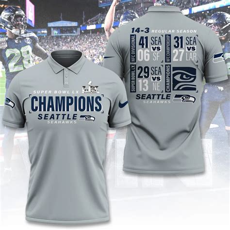Seattle Seahawks 2025 Super Bowl Lx Champions 3d Apparel Tantn21049