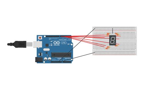 circuit design 7 segment w o decoder tinkercad