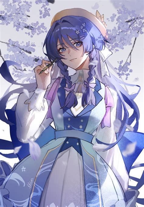 Kamisato Ayaka Scaramouche And Kamisato Ayaka Genshin Impact Drawn