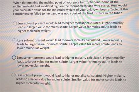 solved how would your calculated value for the molecular