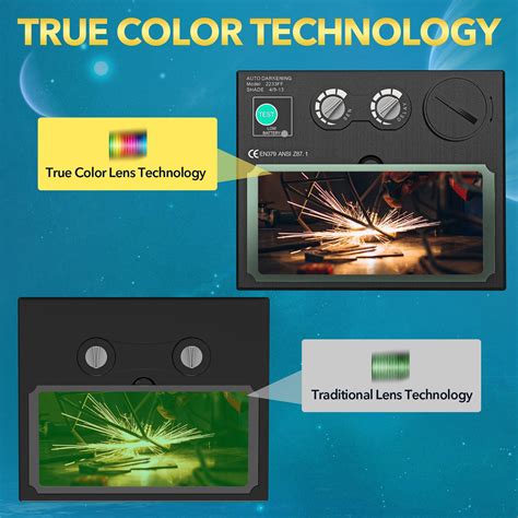 Trqwh Welding Helmet With Light True Color Auto Darkening Welding