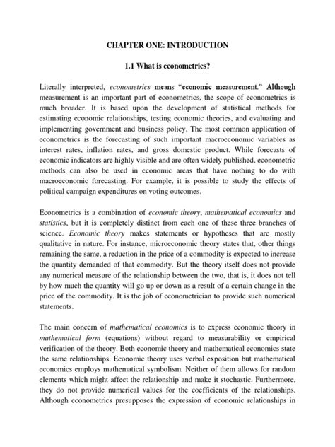Econometrics Pdf Econometrics Economics