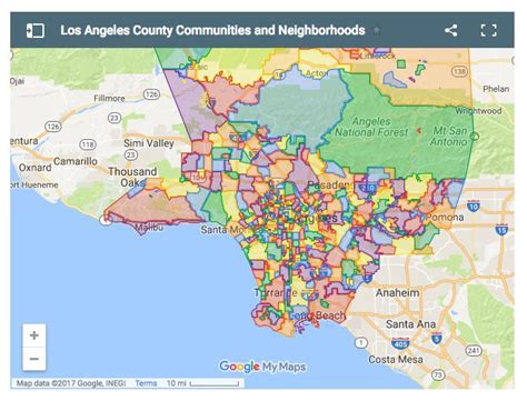 Los Angeles County Neighborhood Map