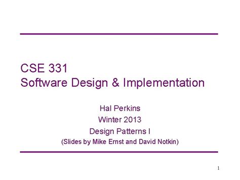 cse 331 software design implementation hal perkins winter
