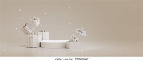 3d 렌더링 제품 디스플레이 연단은 갈색 스톡 일러스트 2198046137 Shutterstock