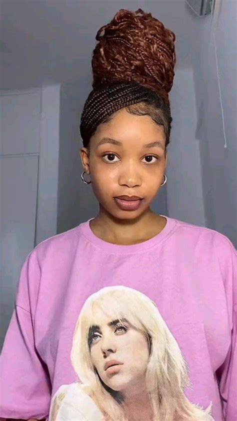 Guide To Knotless Braids In A Bun Braided Bun Hairstyles Goddess