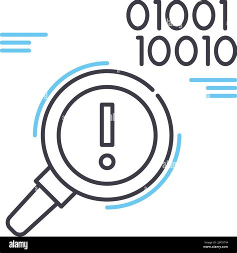 Error Code Line Icon Outline Symbol Vector Illustration Concept Sign Stock Vector Image Art