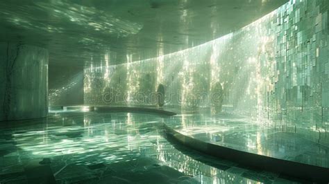 A Wall Covered In Small Circular Mirrors Creating A Distorted And