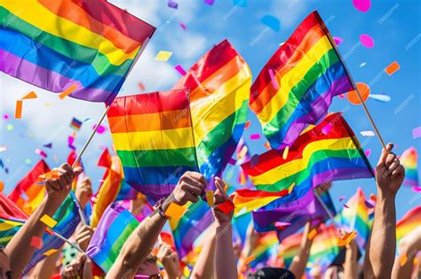Lgbtq Pride Parade Celebration Premium Ai Generated Image