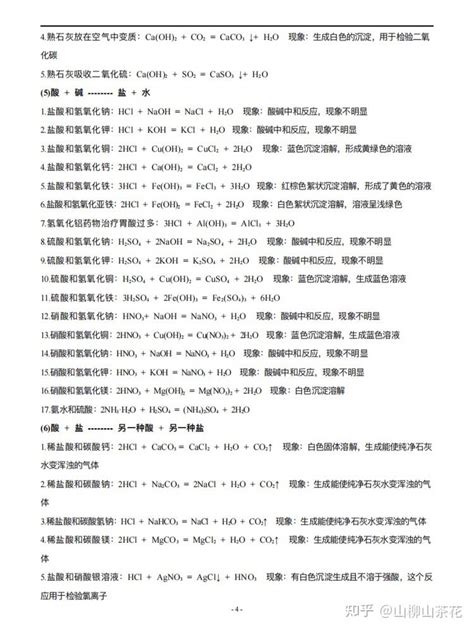 初中化学方程式知识点及其现象 知乎