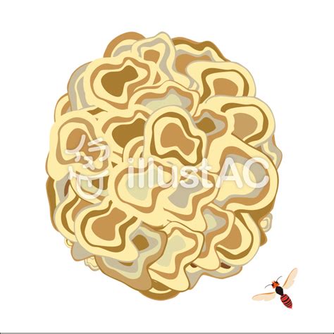 スズメバチの巣イラスト No 915832／無料イラストなら「イラストac」