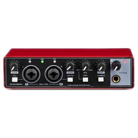 Bomaite Mb28 Usb Audio Interface For Pc And Mac 2x2 Guitar And Recording