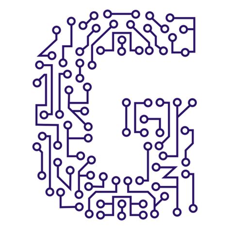The Letter G Is Made Of A Circuit Board Png And Svg Design For T Shirts