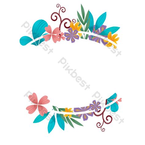 Flower Plant Leaf Border Png Images Psd Free Download Pikbest