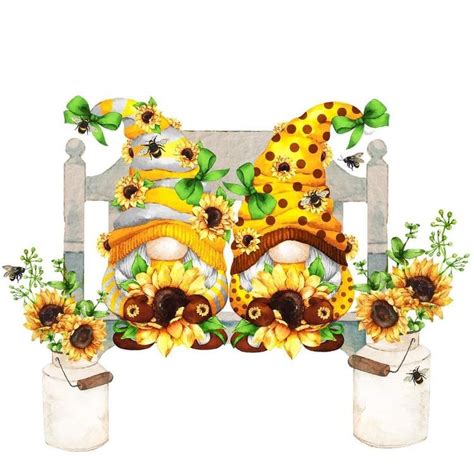 Pin By 📌♥️🌹🍃🌹🍃🌹♥️📌 On 🌻 Sunflowers 🌻 Gnomes Crafts Gnome Wallpaper