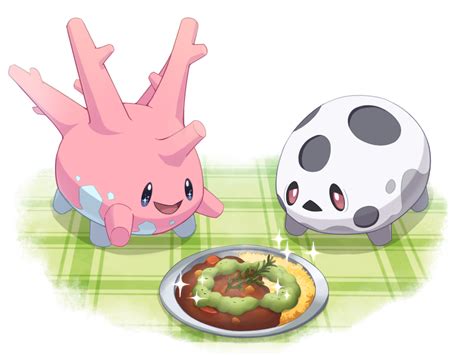 Corsola And Galarian Corsola Pokemon Drawn By Kuromaruvxyn7345