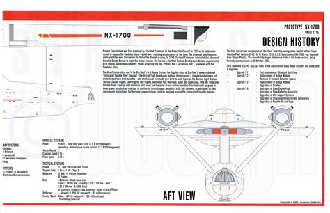 Star Trek Blueprints Constitution Class Nx 1700 Starship Prototype