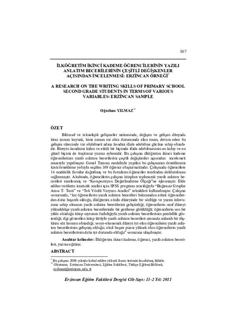 Pdf İlkÖĞretİm İkİncİ Kademe ÖĞrencİlerİnİn Yazili Anlatim