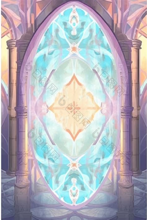 浪漫主义彩窗插画高清图片下载 包图网