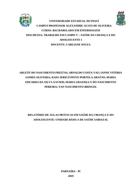 Relatório De Estágio Técnico De Enfermagem Bruniv