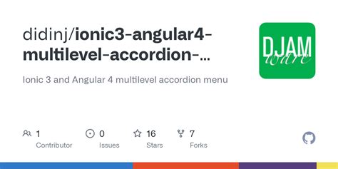Github Didinjionic3 Angular4 Multilevel Accordion Menu Ionic 3 And