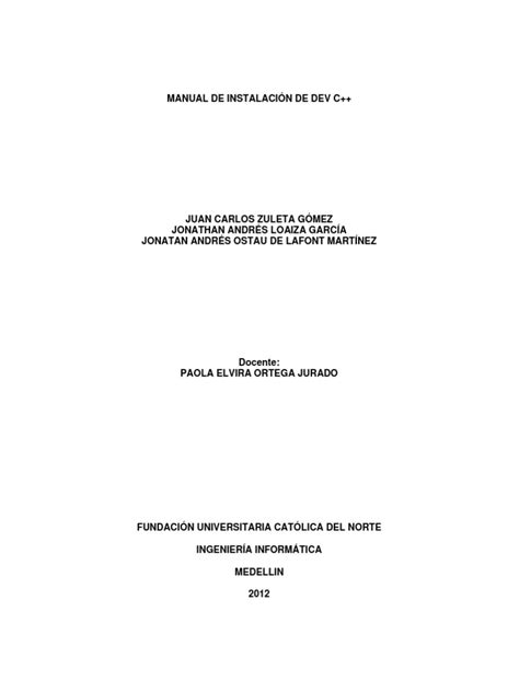 manual de instalacion de dev c pdf programa de computadora