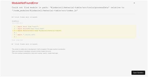 Testing Table Codesandbox