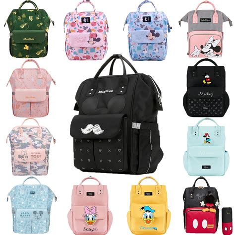 유모차용 디즈니 엄마 가방 방수 출산 배낭 대용량 아기 기저귀 배낭 다기능 여행 가방기저귀 가방 Aliexpress