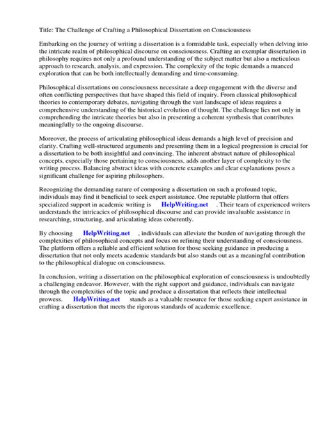 Exemple De Dissertation Philo Sur La Conscience Pdf Websites World Wide Web