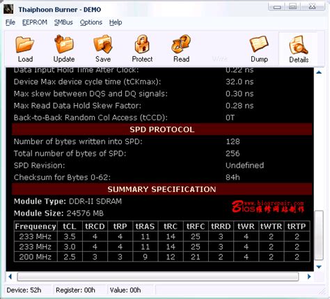 BIOS维修网站www biosrepair com 使用Thaiphoon修改DDRII内存SPD内容