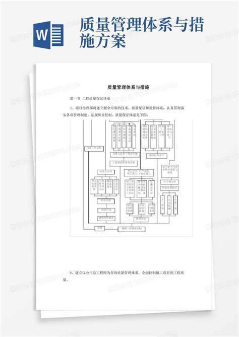 质量管理体系与措施word模板下载编号qkmykdrq熊猫办公