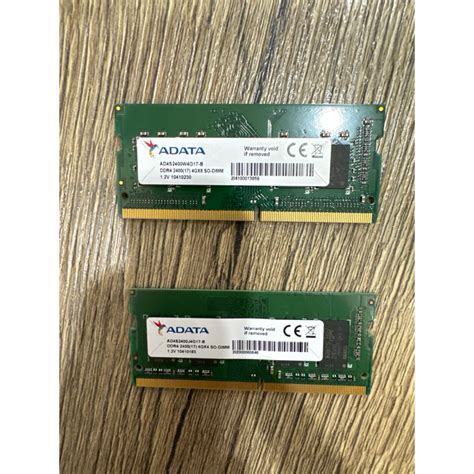 威剛 Adata 4gb 2400mhz Ddr4 Ram 筆記本電腦 Sodimm 內存 Pc4 1 蝦皮購物