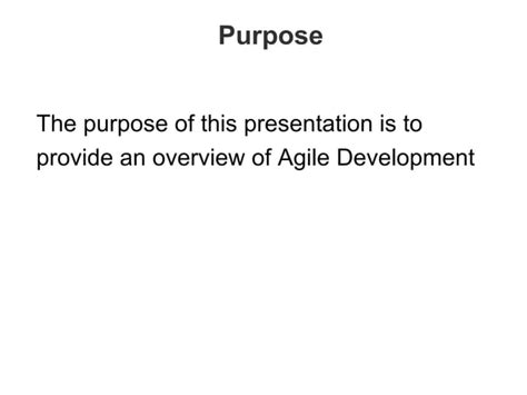 Agile Development Overview Ppt