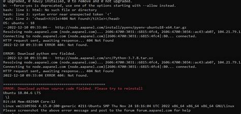error download python source code fielded aapanel free hosting