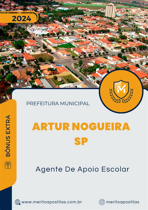 Apostila Agente De Apoio Escolar Prefeitura Artur Nogueira SP 2024